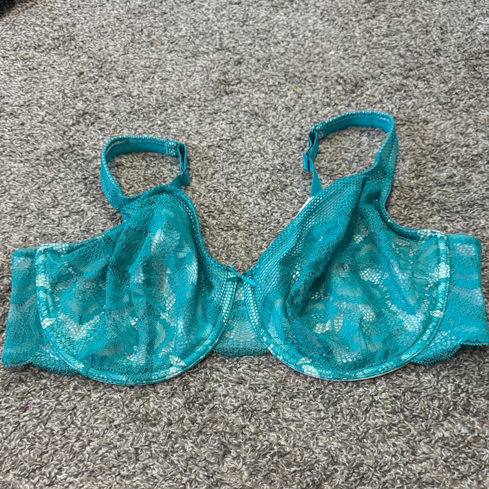 Cacique Unlined Lace Underwire Bra - Gem
